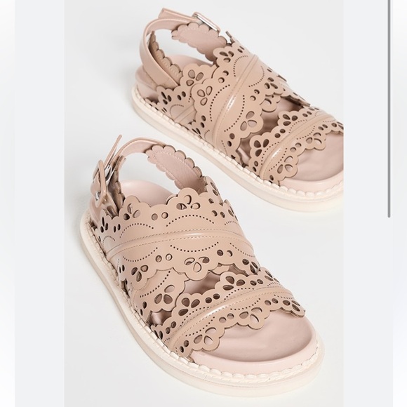 Simone Rocha | Shoes | New Simone Rocha Frill Eyelet Scallop Sandals ...